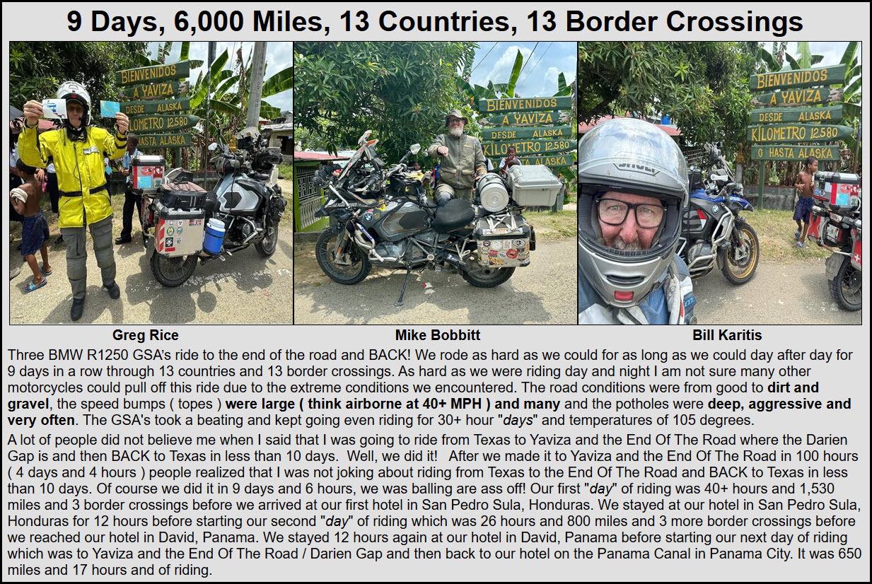 9 Days - 6,000 Miles - 13 Countries - 13 Border Crossings | Iron Butt Forum